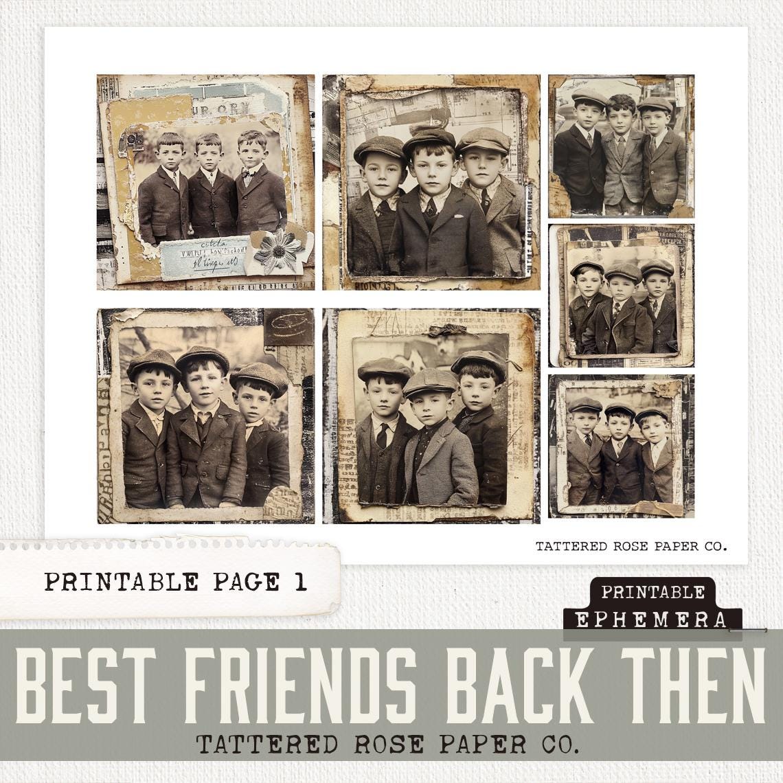 Best Friends Junk Journal, Boys Junk Journal, Boy Collage Junk ...