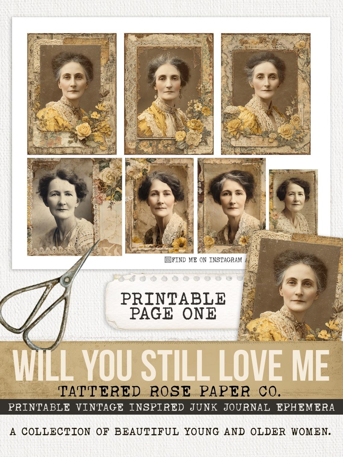 Will You Still Love Me Yellow Junk Journal, Junk Journaling Rose ...