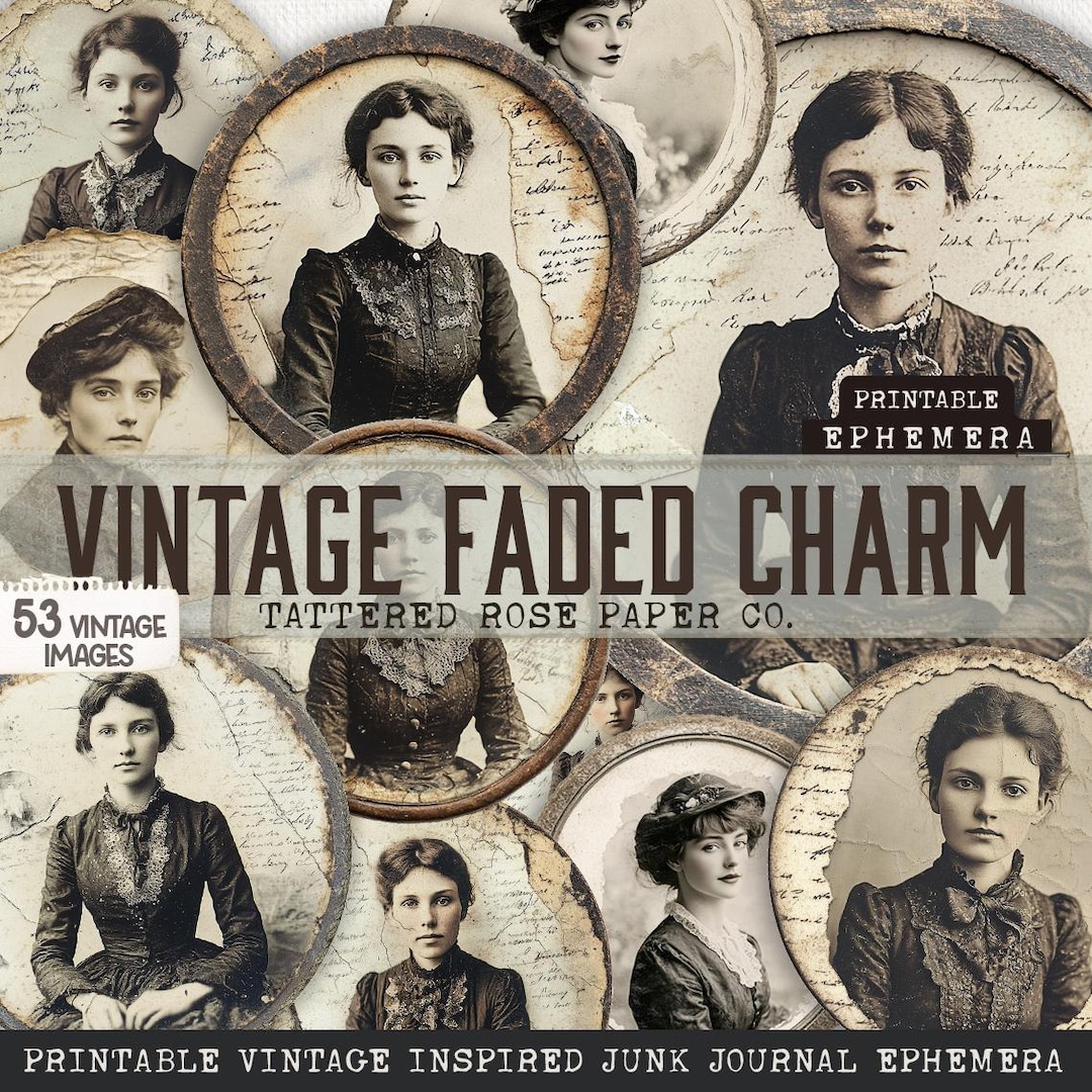 Faded Charm Junk Journal, Junk Journaling Printable, Junk Journal ...