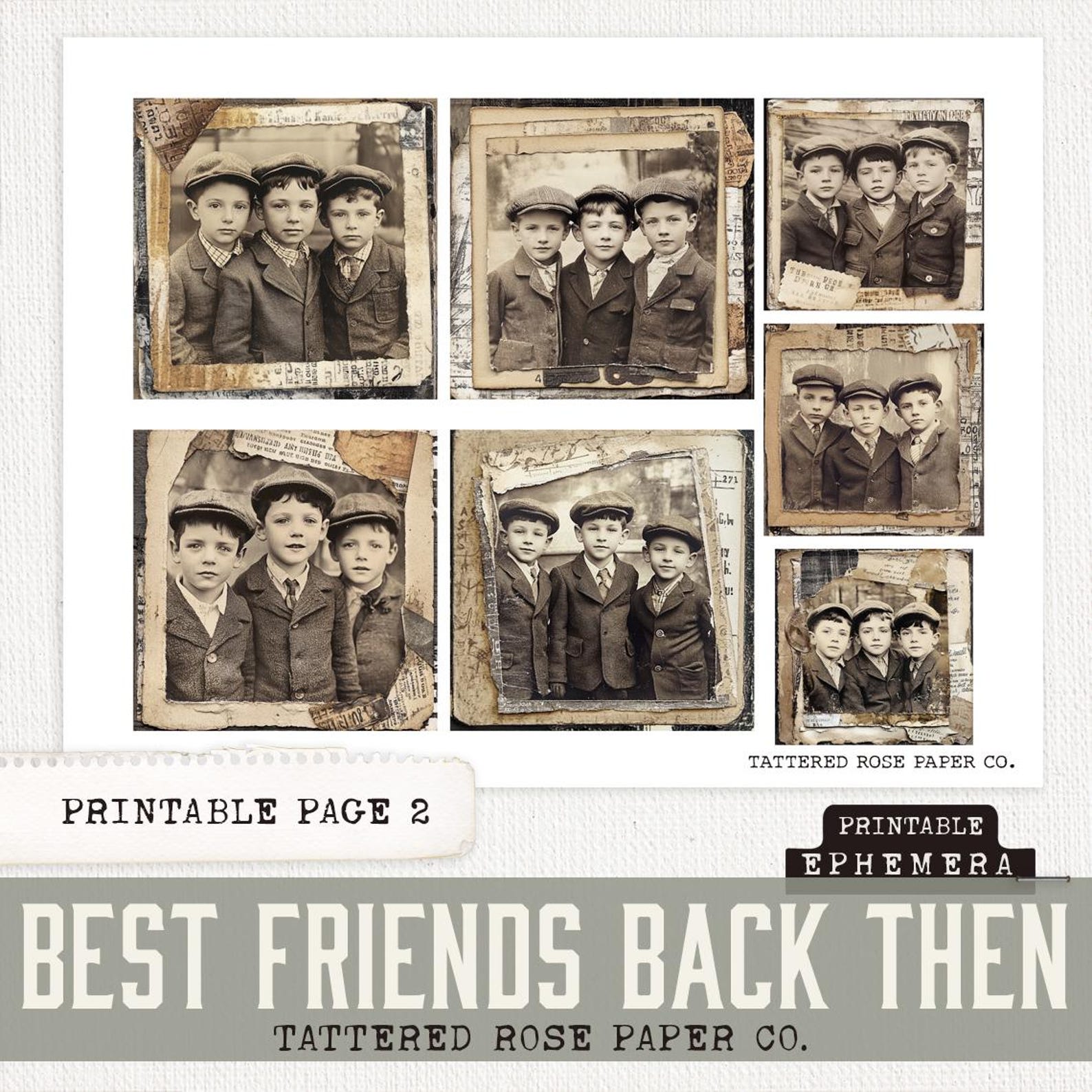 Best Friends Junk Journal, Boys Junk Journal, Boy Collage Junk ...