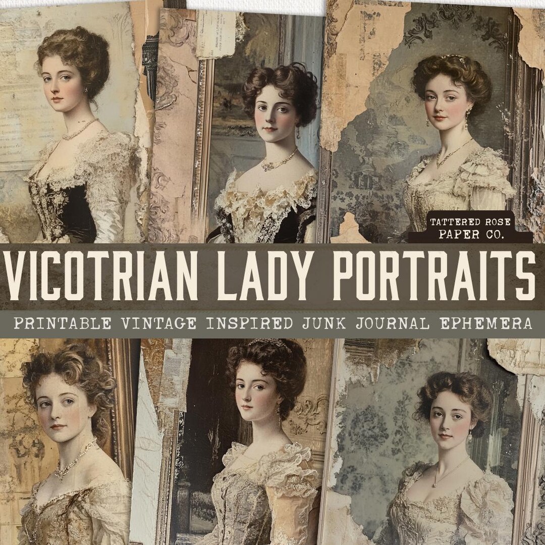Victorian Lady Portraits: Junk Journal Ephemera (digital Download) - Etsy