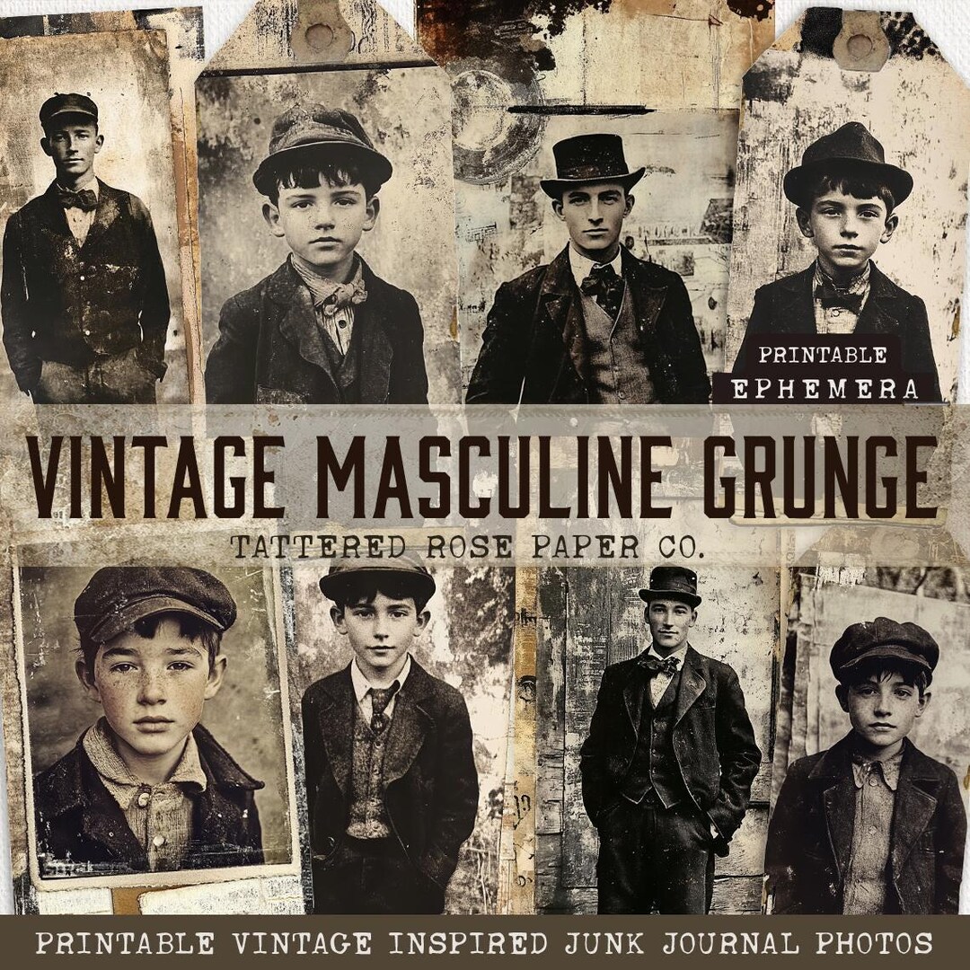 Young Gents Junk Journal, Boy Junk Journal, Men Collage Junk Journaling ...
