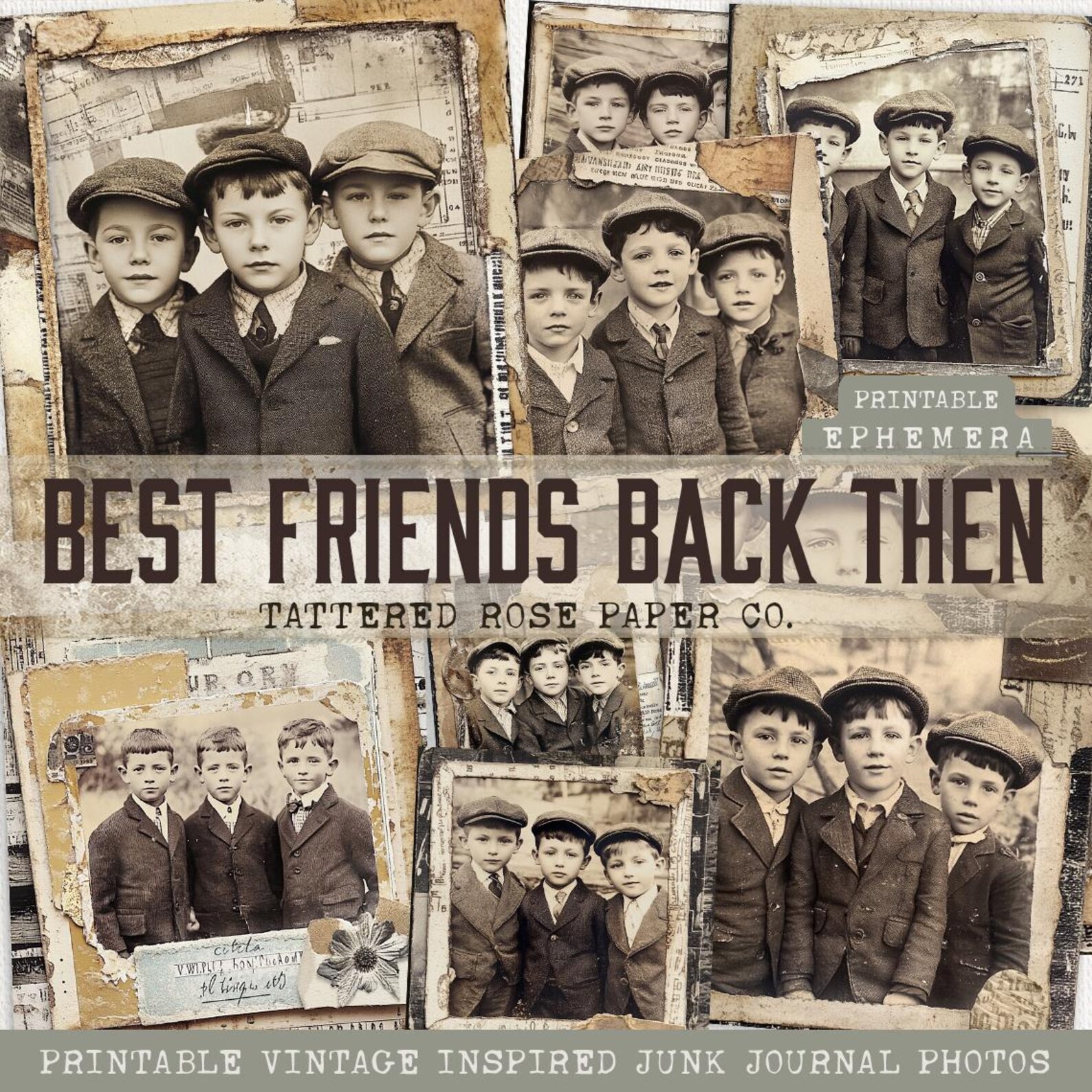 Best Friends Junk Journal, Boys Junk Journal, Boy Collage Junk ...