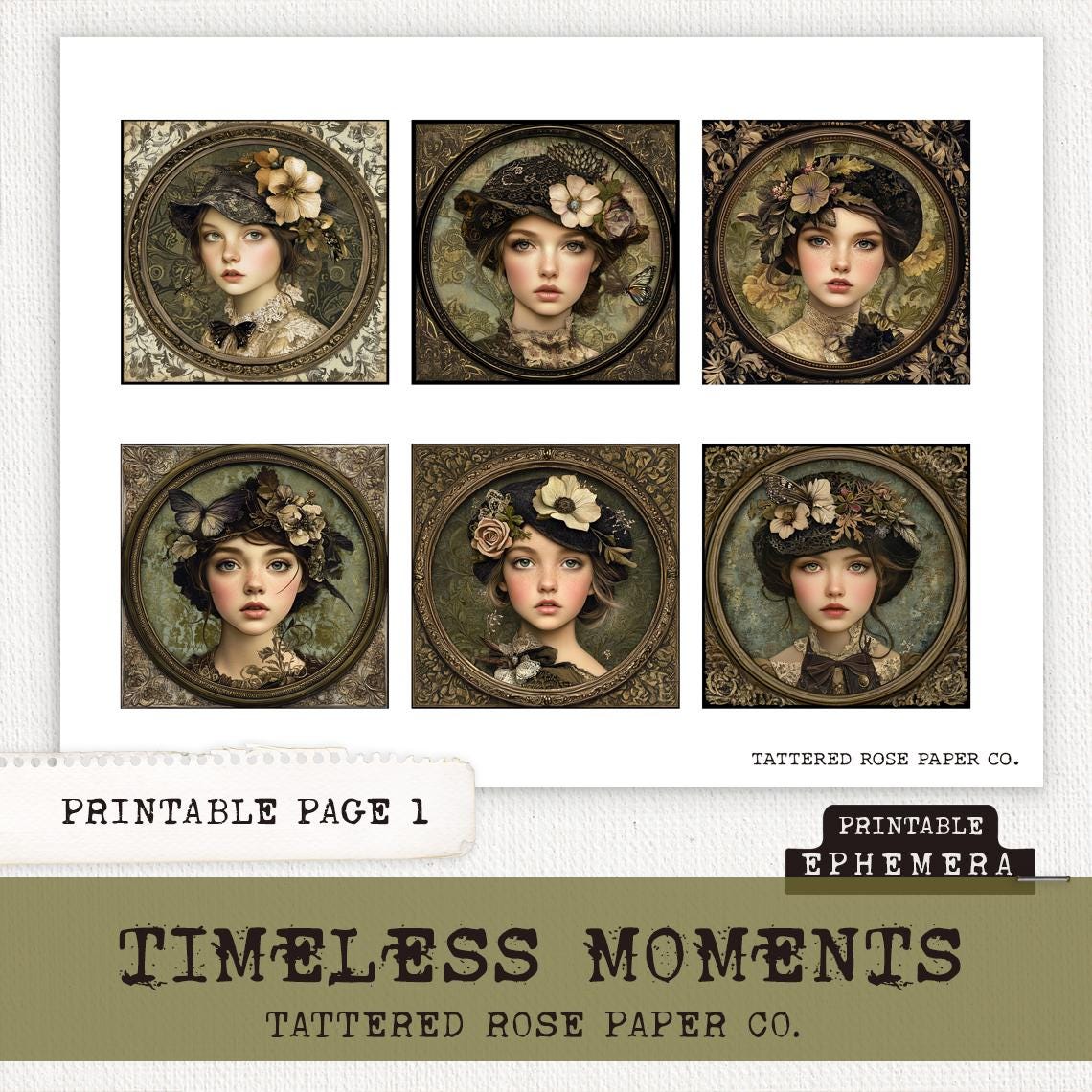 Timeless Moments Junk Journal Photos, Junk Journaling Printable, Vintage Junk Journal ...
