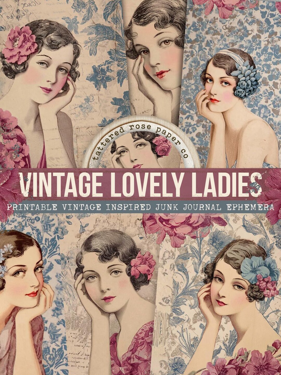 Vintage Lovely Ladies Junk Journal, Lady Junk Journaling Printables ...