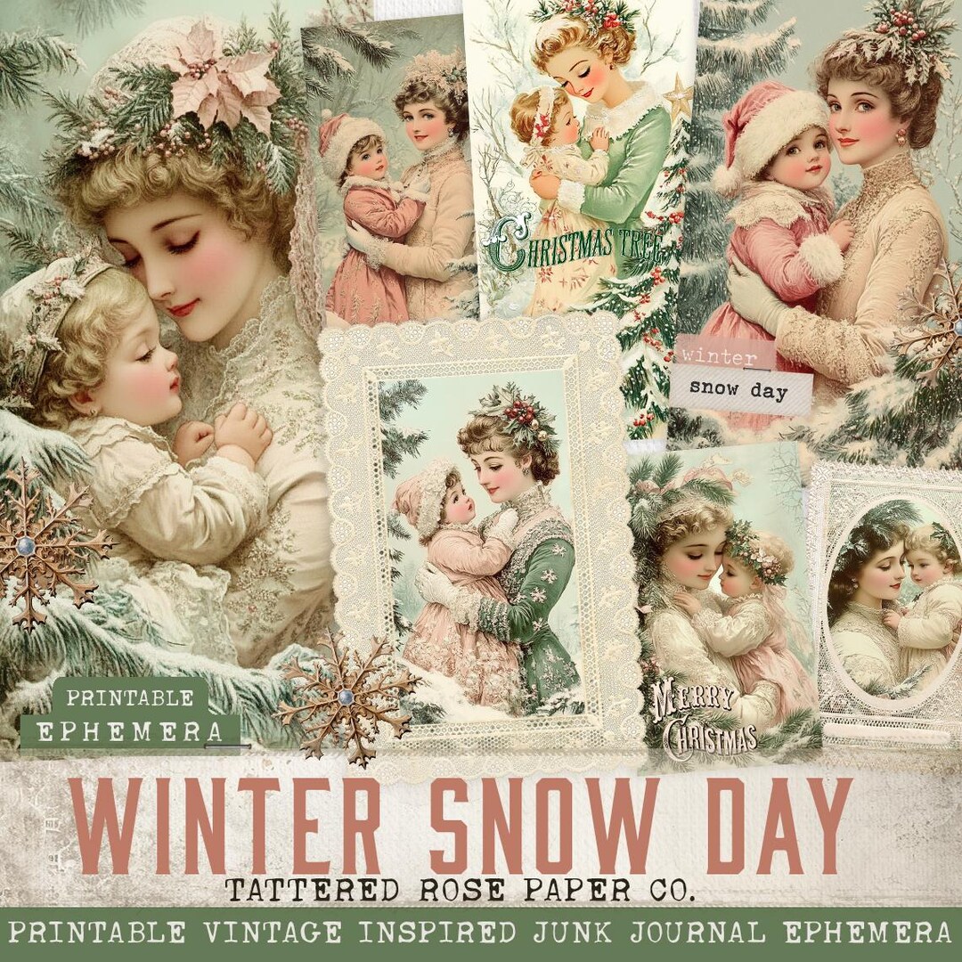 Winter Snow Day Junk Journal Kit, Winter Junk Journaling, Junk ...