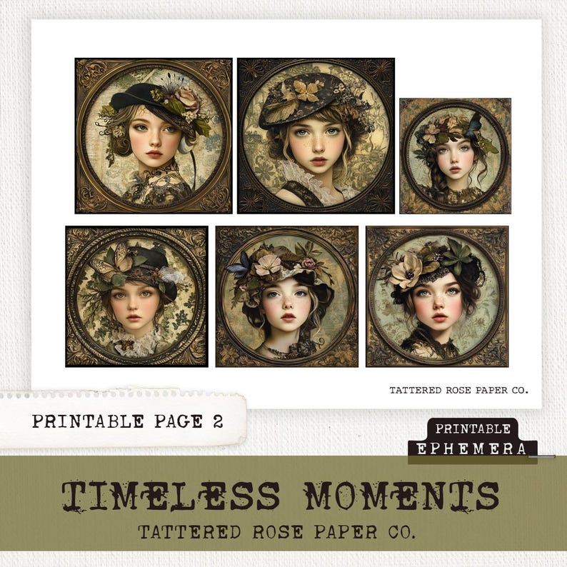 Timeless Moments Junk Journal Photos, Junk Journaling Printable, Vintage Junk Journal ...