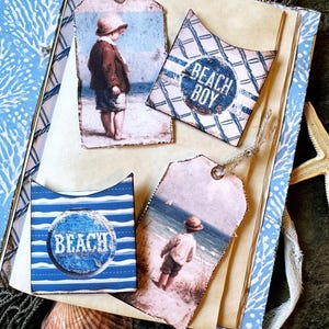 Beach Ephemera Tags, Printable Vintage Beach Ephemera, Junk Journal ...