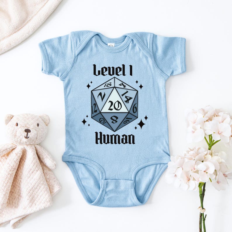 Level 1 Human Baby Bodysuit: Funny RPG Gamer Newborn Outfit - Etsy