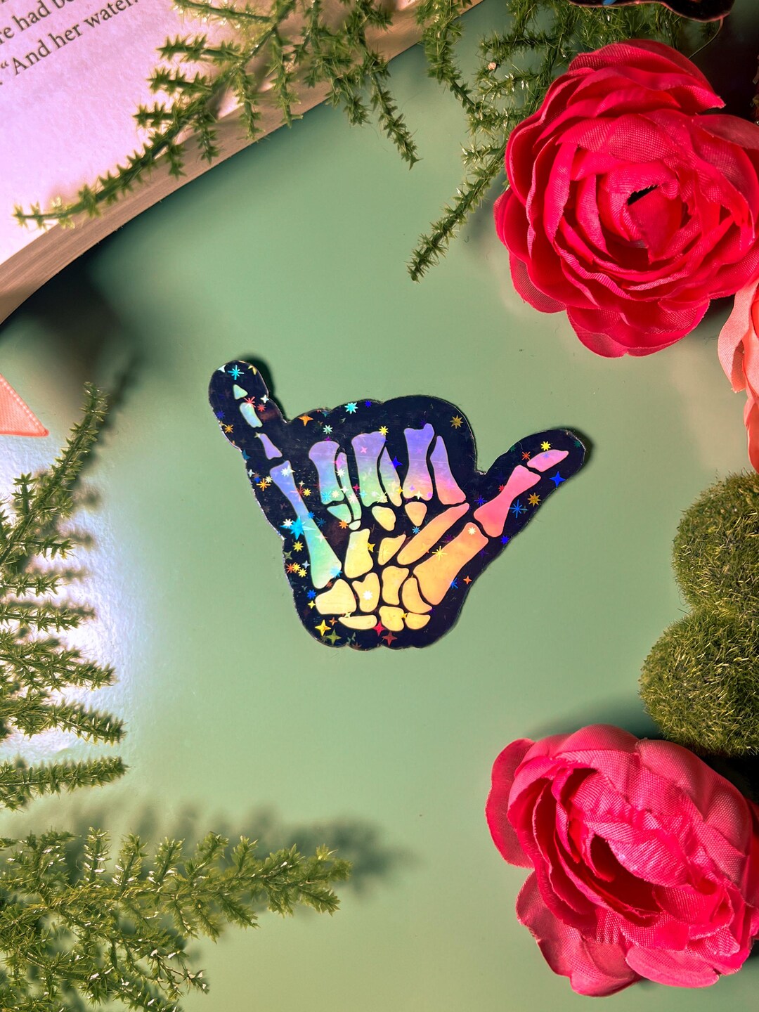 Hang Loose Skeleton Hand Sticker - Waterproof - Etsy