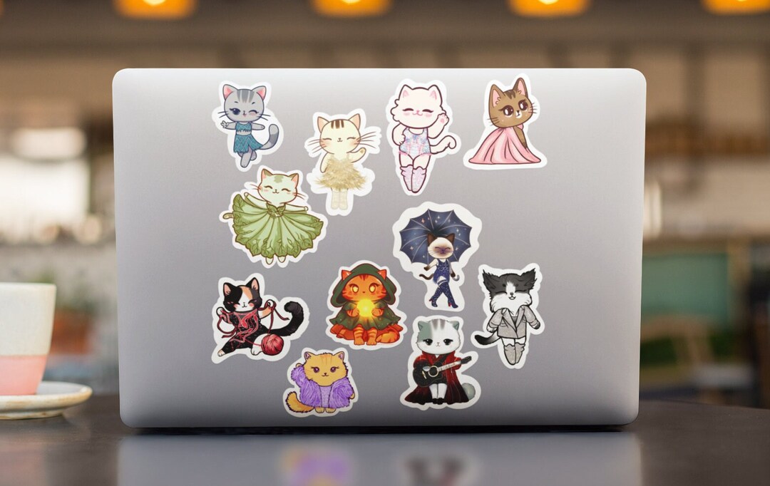 Eras Tour Inspired Cat Stickers Speak Now, Reputation, Midnights ...