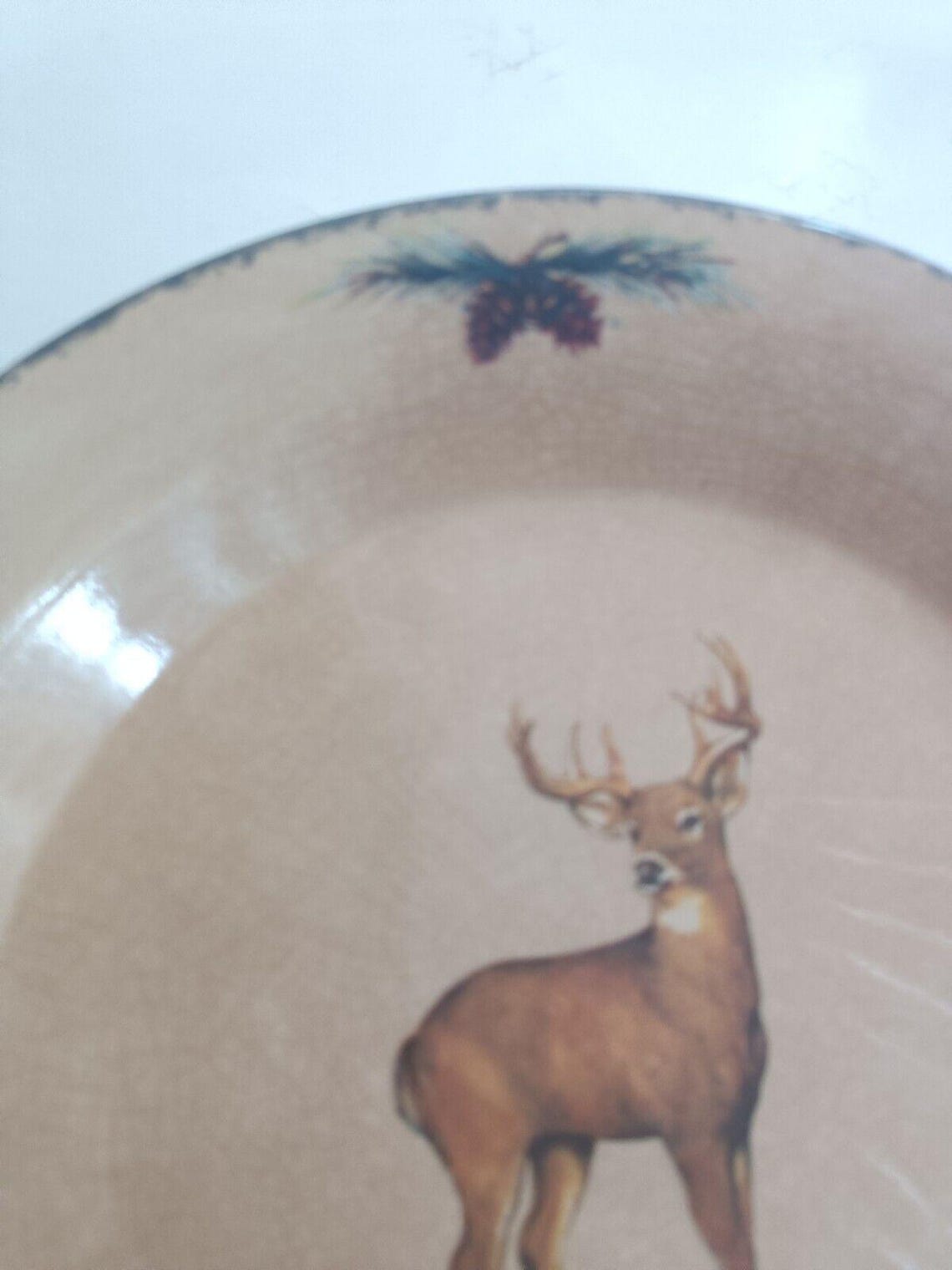 Home & Garden Party Northwoods Deer Buck Dinner Plates Set of 4 ...