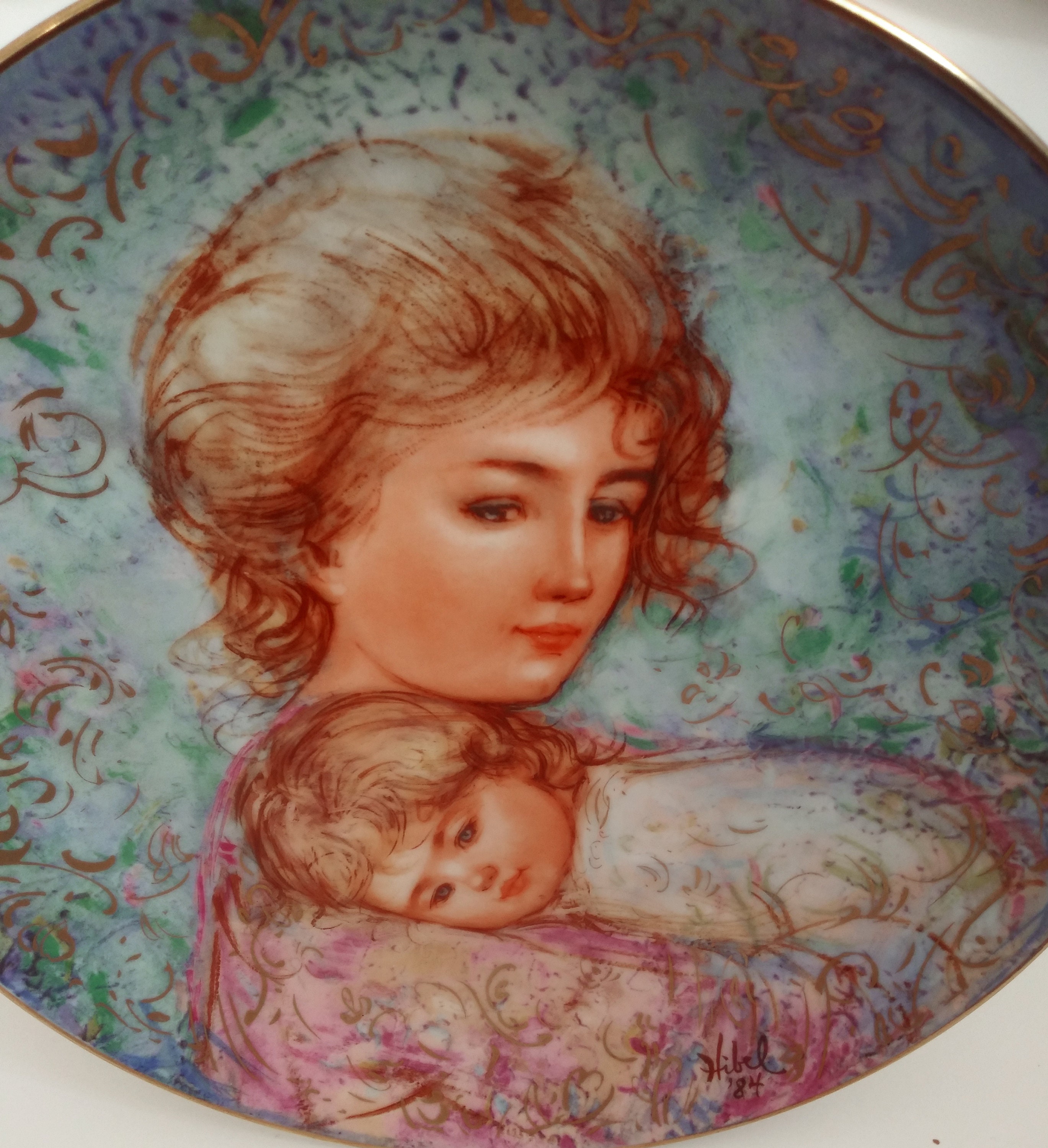 Vintage Edna Hibel Knowles Collector Plates Jacqueline and Renee Tammy ...