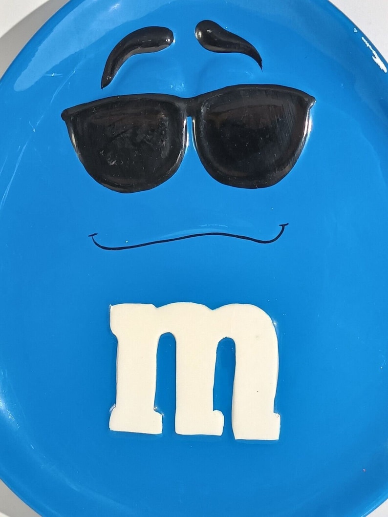 M&m's Candy Plate Blue 2002 GALERIE Vintage Dish - Etsy