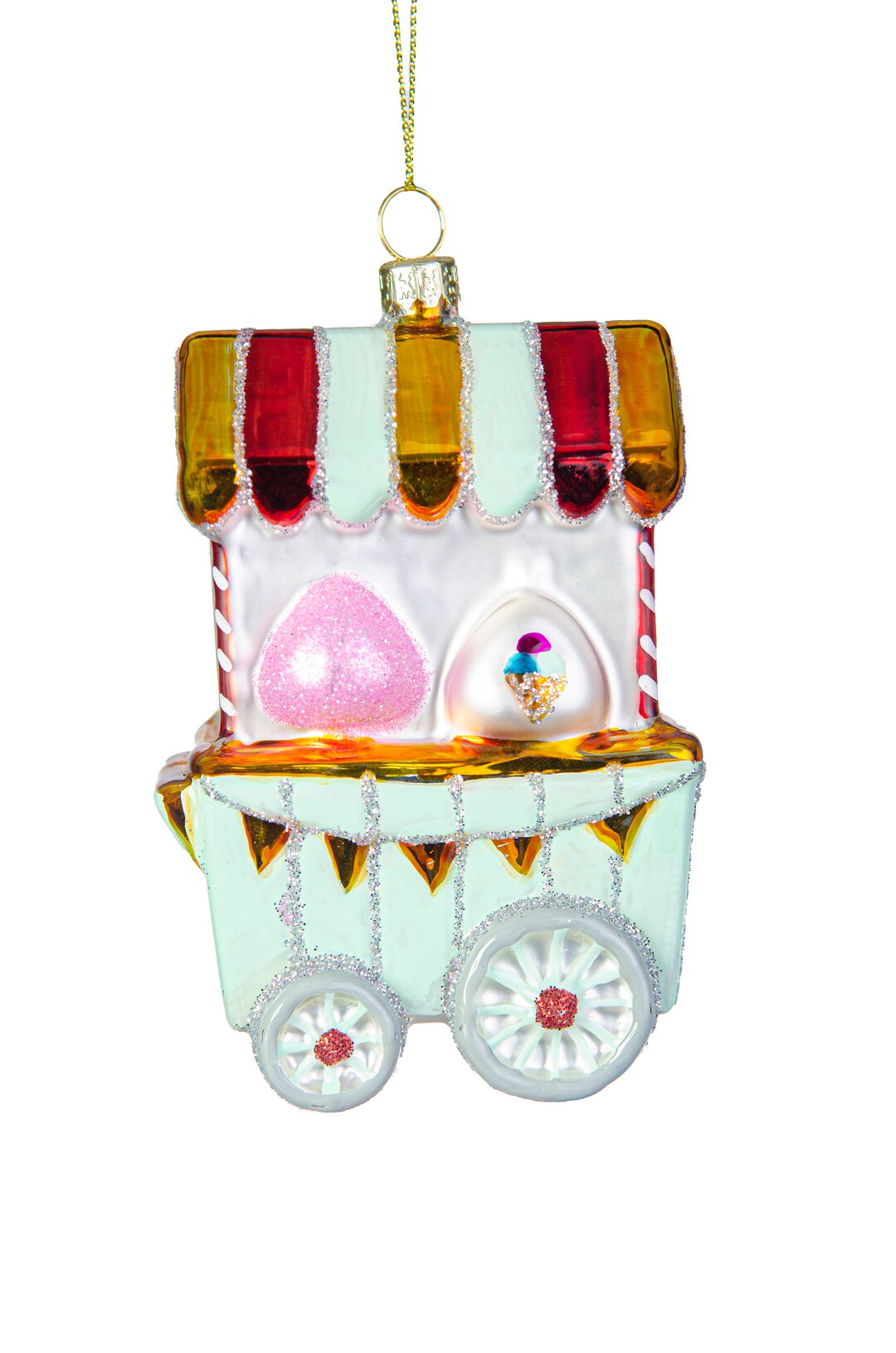 Winter Wonderland Ice Cream Cart Christmas Ornament - Etsy