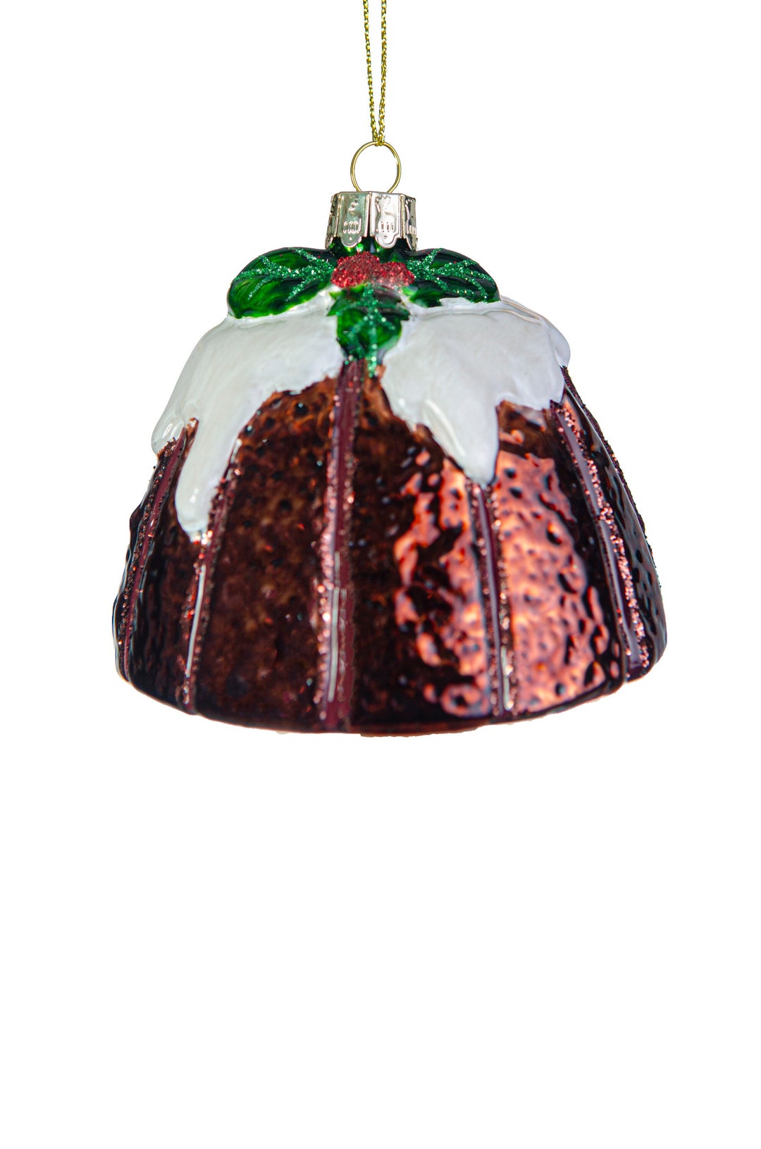 Christmas Pudding Glass Ornament - Etsy