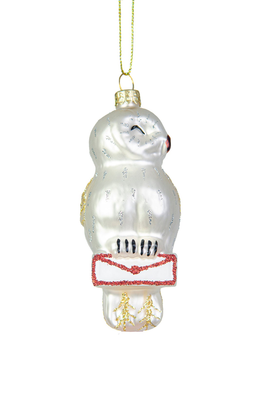 Magical Wizarding World Hedwig Christmas Owl Christmas Glass Ornament ...