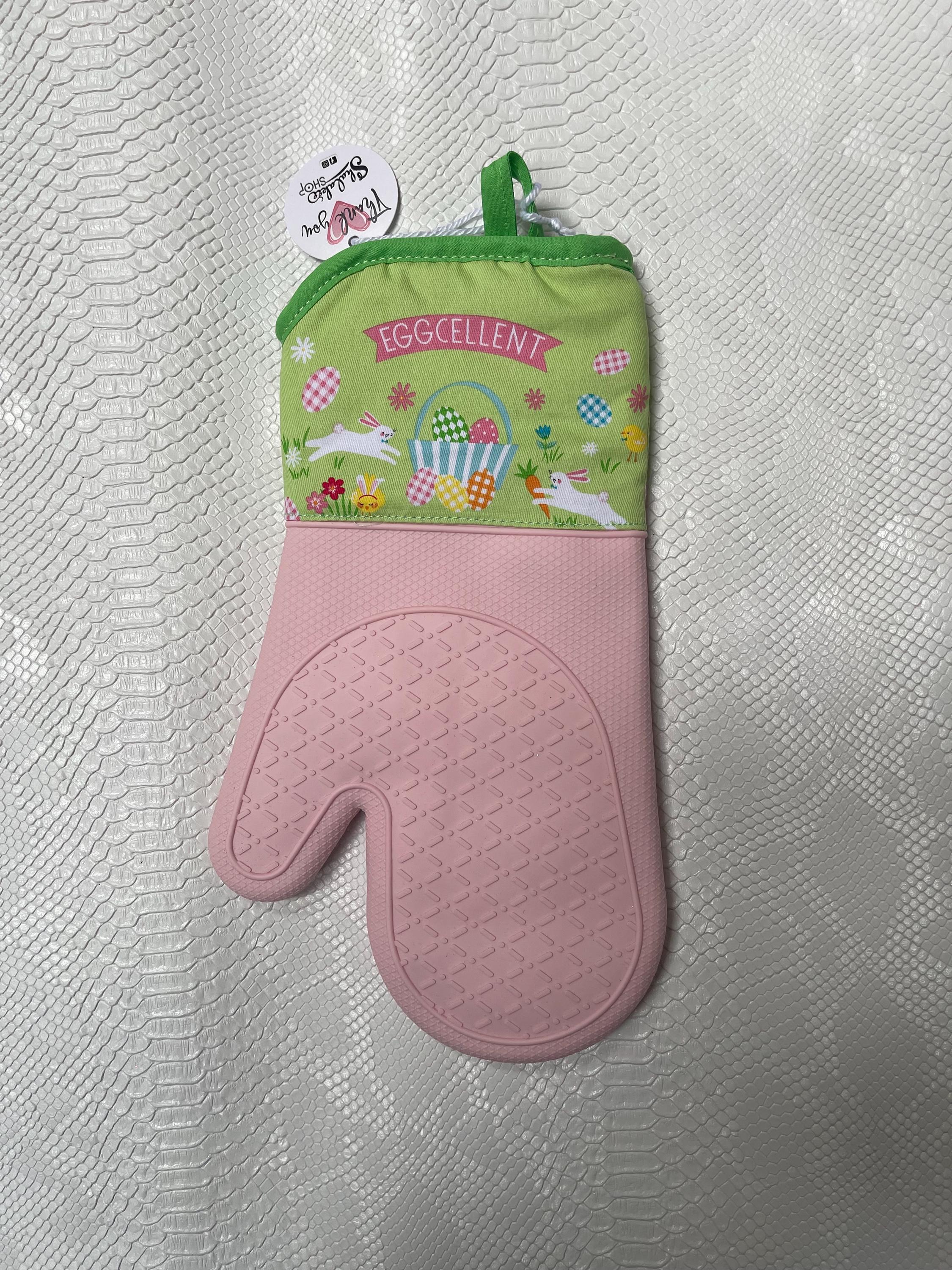 Oven Door Kitchen Towel Dress With Mitten. Easter Themed. Adorned With ...