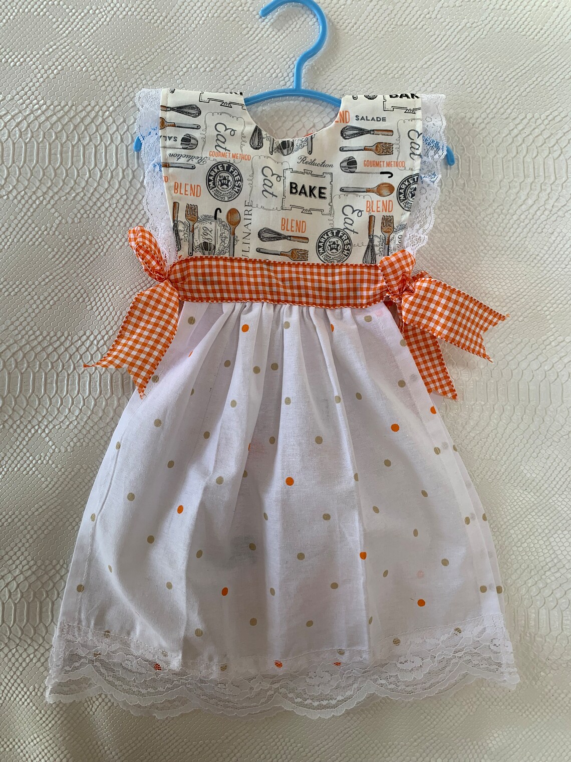 Oven Door Kitchen Towel Dress. Decorated With Ribbons Lace - Etsy