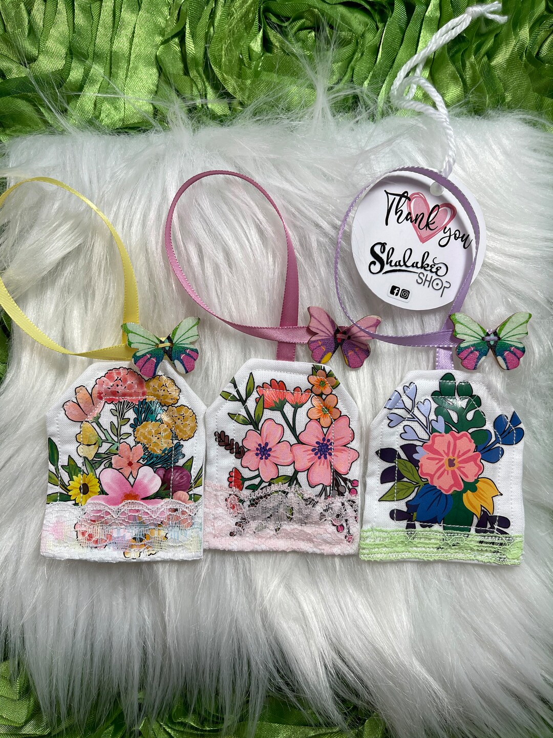 Tea Bag Bookmarks. A Set of 3 Bookmarks Shaped as Tea Bags. Adorned ...