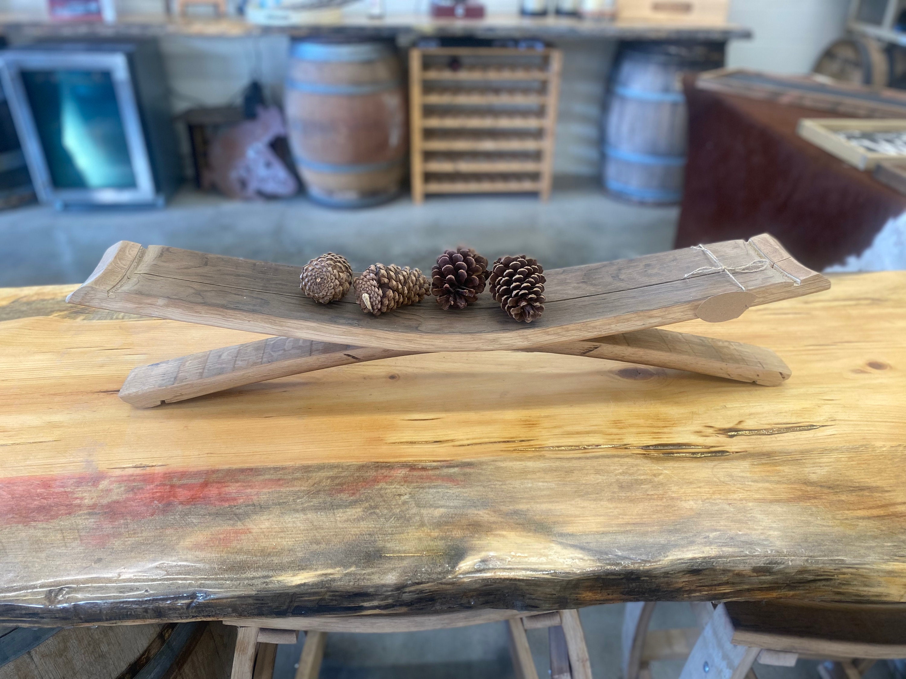 Wine Barrel Stave Serving Tray Fruit Bowl Wine Barrel Decor - Etsy