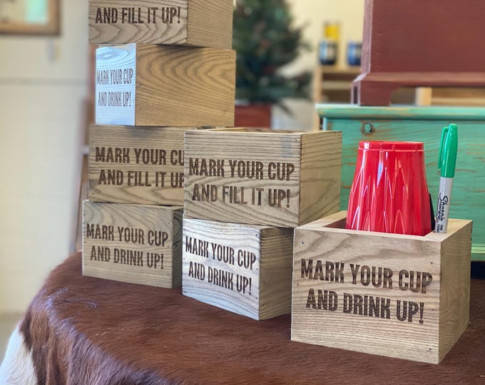 Mark Your Cup Box | Disposable Cup and Marker Holder | Party and ...