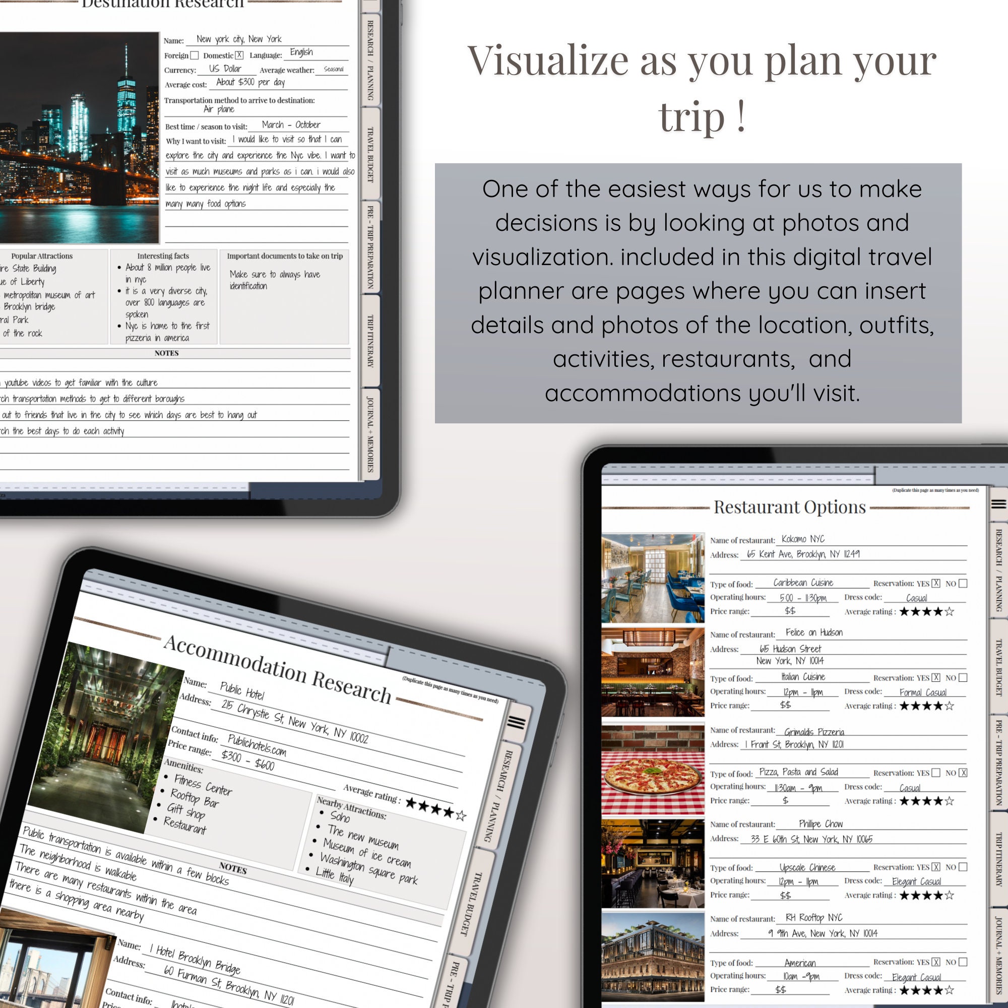 Digital Travel Planner for Goodnotes and Notability, Trip Planner and ...