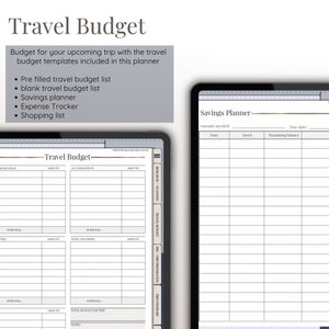 Digital Travel Planner for Goodnotes and Notability, Trip Planner and ...