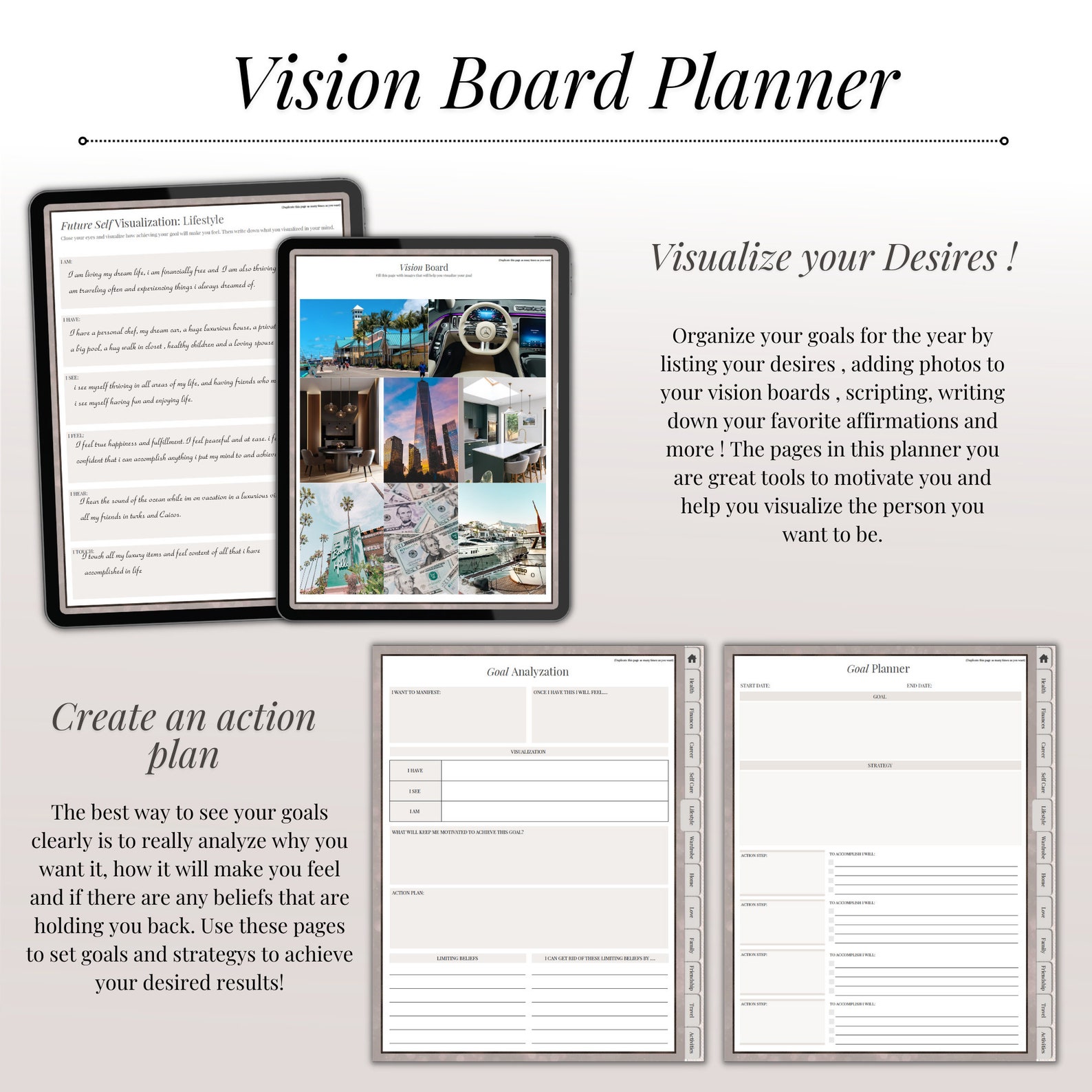 2024 Digital Planner Bundle for Goodnotes, 2024 Daily Planner, Vision ...