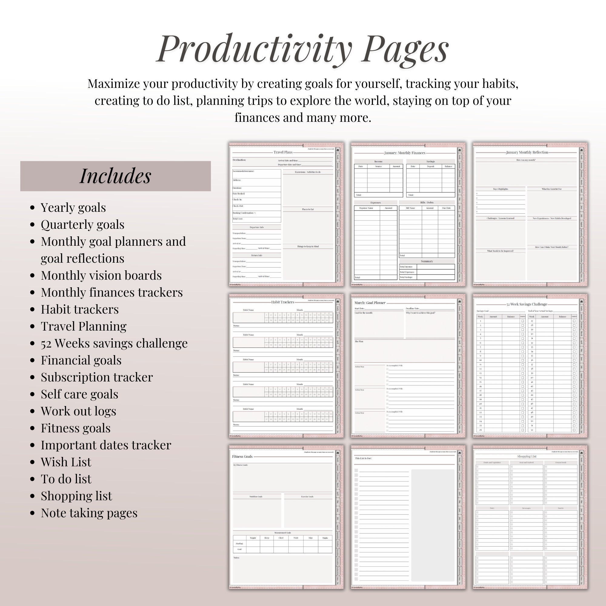 2024 Digital Planner Bundle, Goodnotes Planners Bundle, Vision Board ...