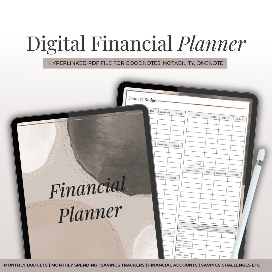 Digital Budget Planner, Financial Planner for Goodnotes, Paycheck ...
