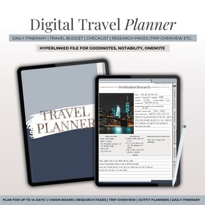 Digital Travel Planner for Goodnotes and Notability, Trip Planner and ...