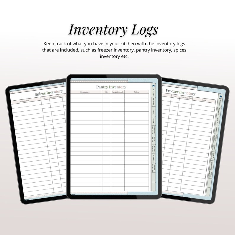 Digital Recipe Book for Goodnotes and Notability, Digital Cookbook ...