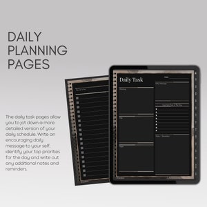 Undated Dark Mode Digital Planner for Goodnotes & Notability - Etsy