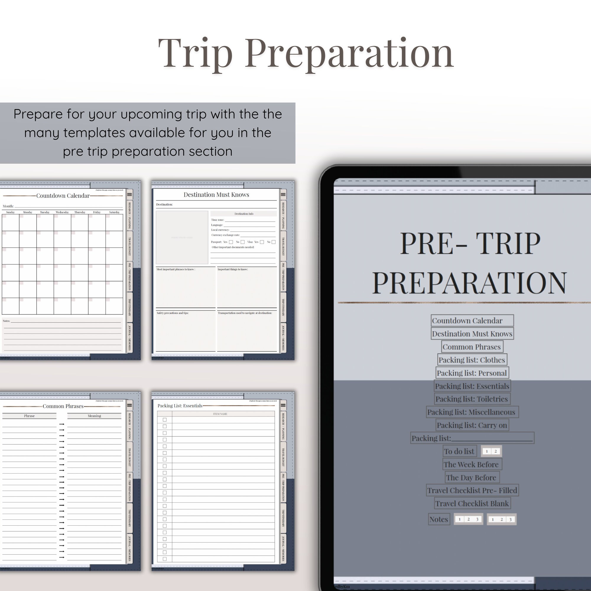 Digital Travel Planner for Goodnotes and Notability, Trip Planner and ...