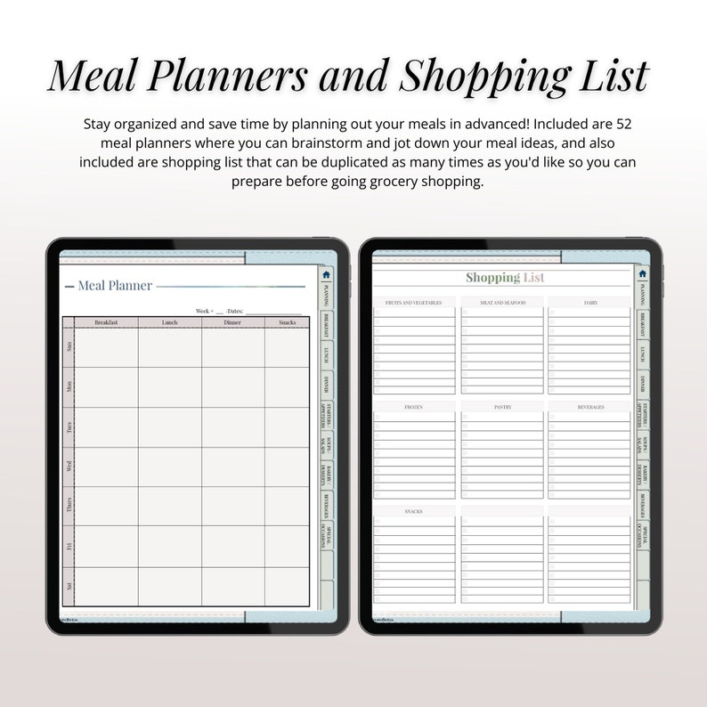 Digital Recipe Book for Goodnotes and Notability, Digital Cookbook ...