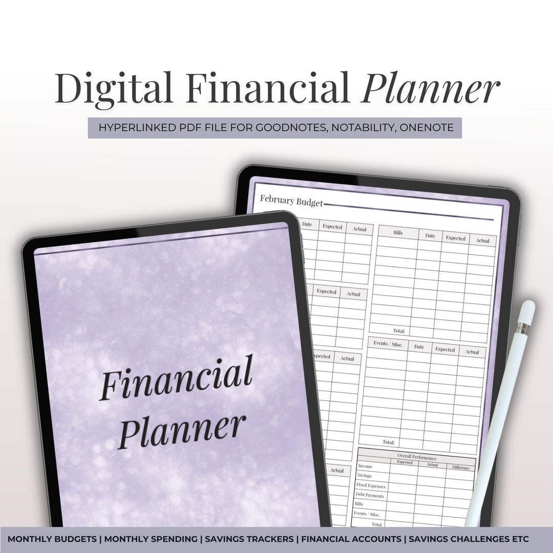 Financial Planner Goodnotes, Digital Budget Planner, Finance Tracker ...