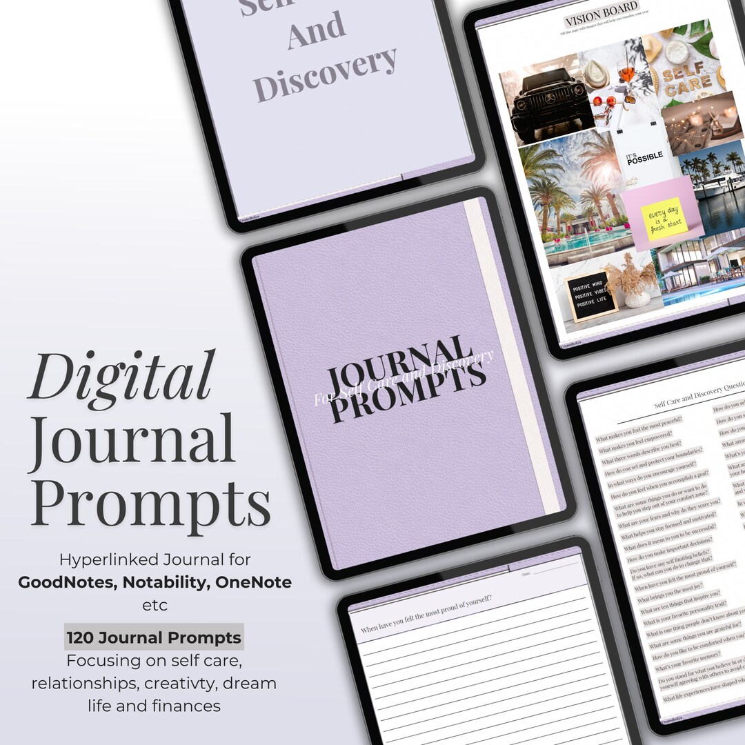 Digital Journal Prompts for Goodnotes, iPad Journal, Daily Journal ...