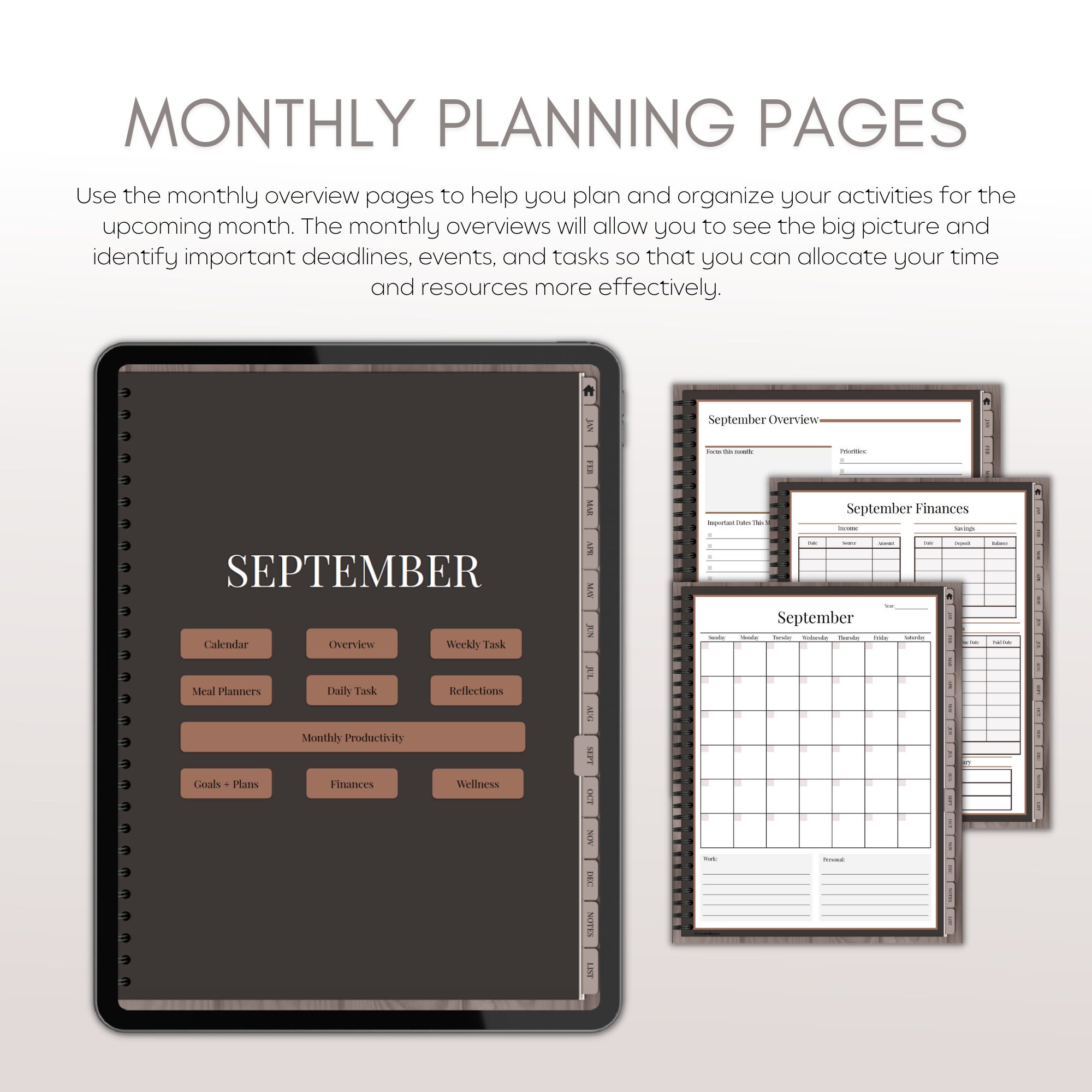 Goodnotes Undated Digital Planner for iPad and Tablet, Minimal Planner ...