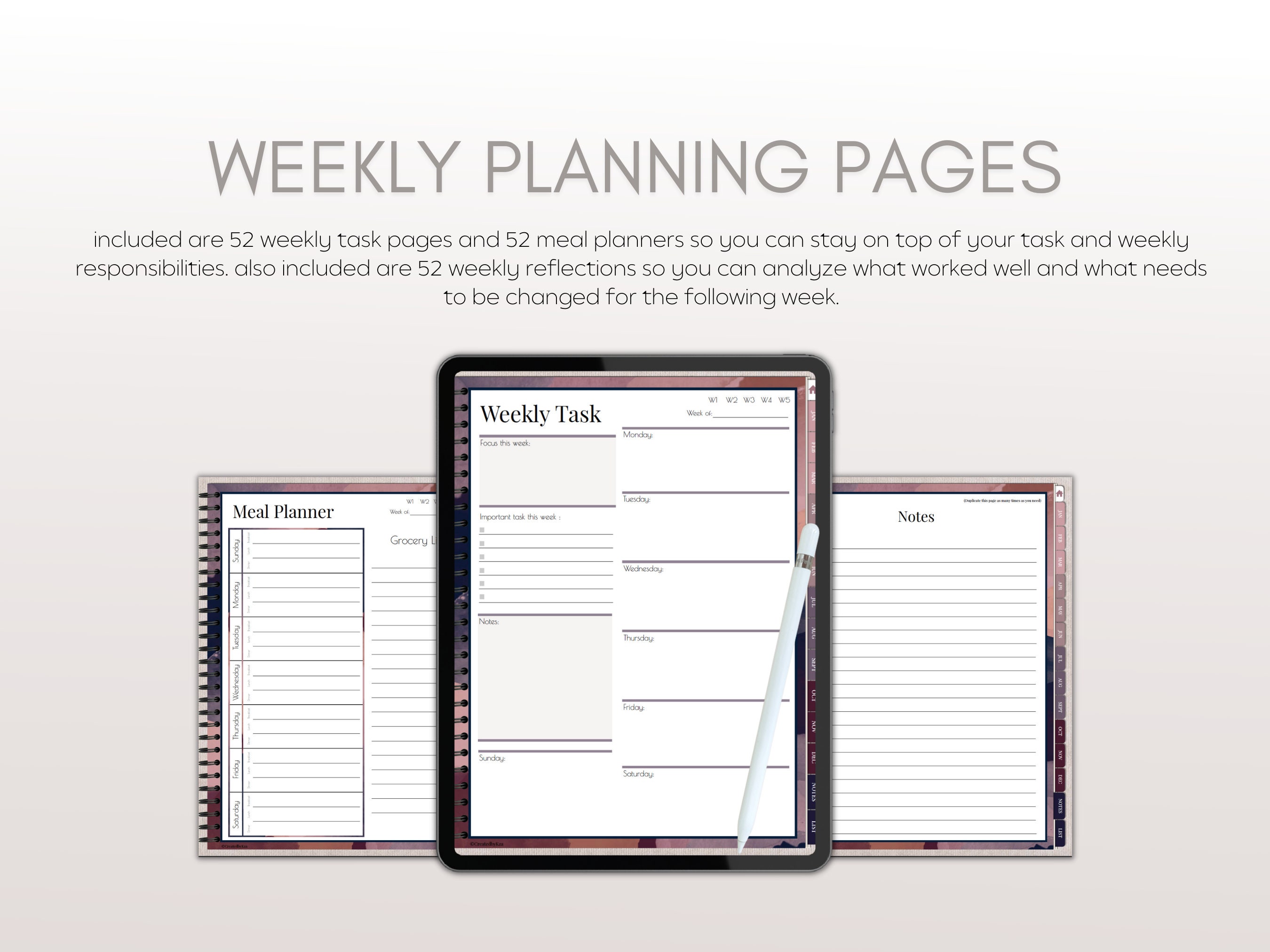 Undated Digital Planner Goodnotes Ipad Planner Template - Etsy