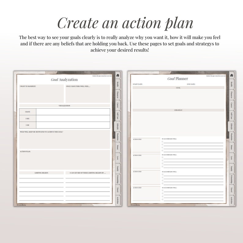 Digital Vision Board Planner, Goal Planner, Manifestation Journal Ipad ...