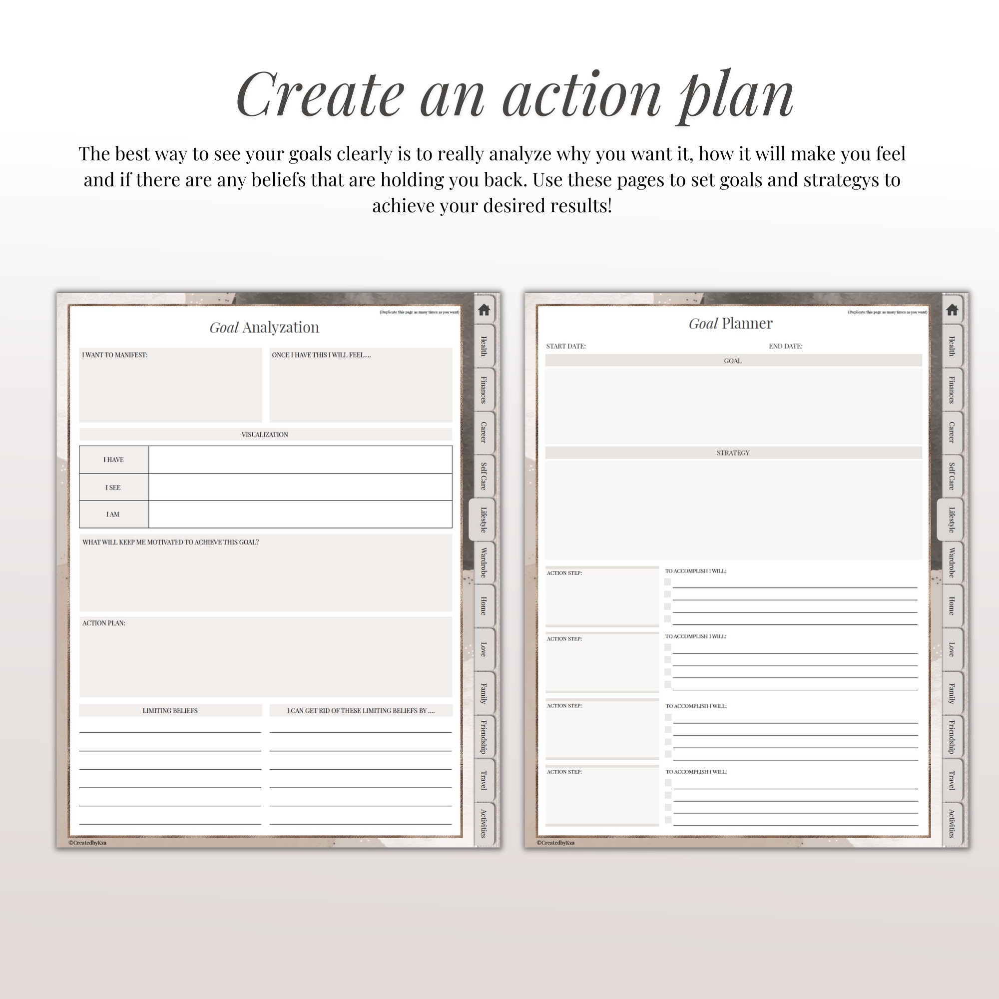 Digital Vision Board Planner, Goal Planner, Manifestation Journal Ipad ...