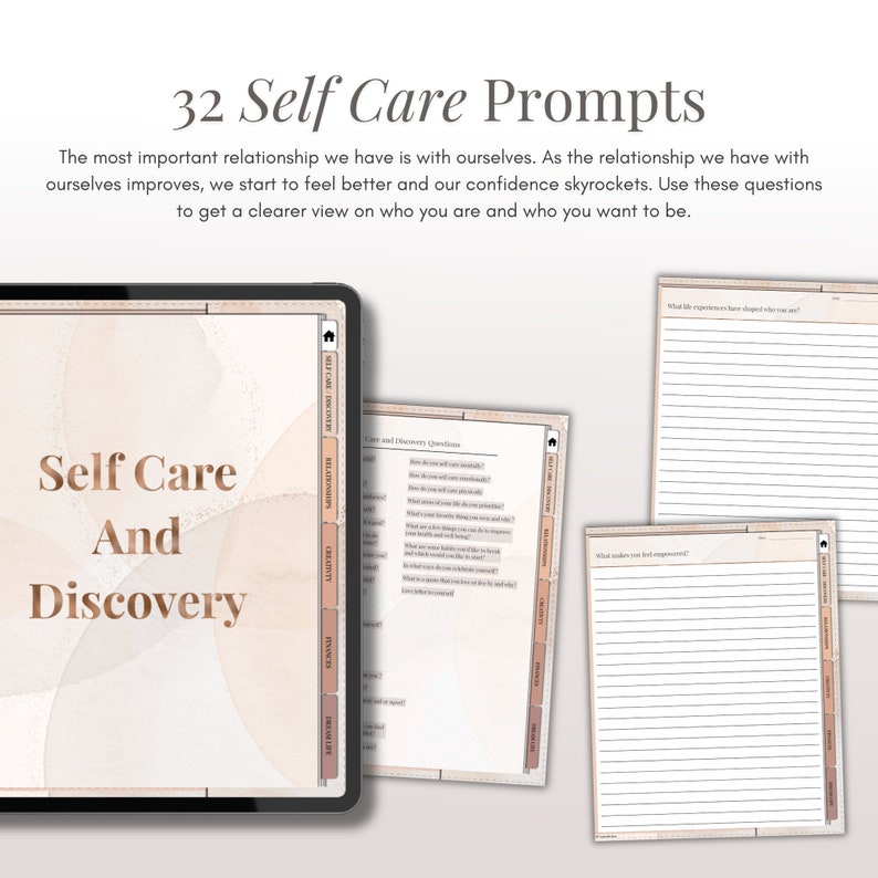Digital Journal With 120 Journal Prompts, Daily Journal Template for ...