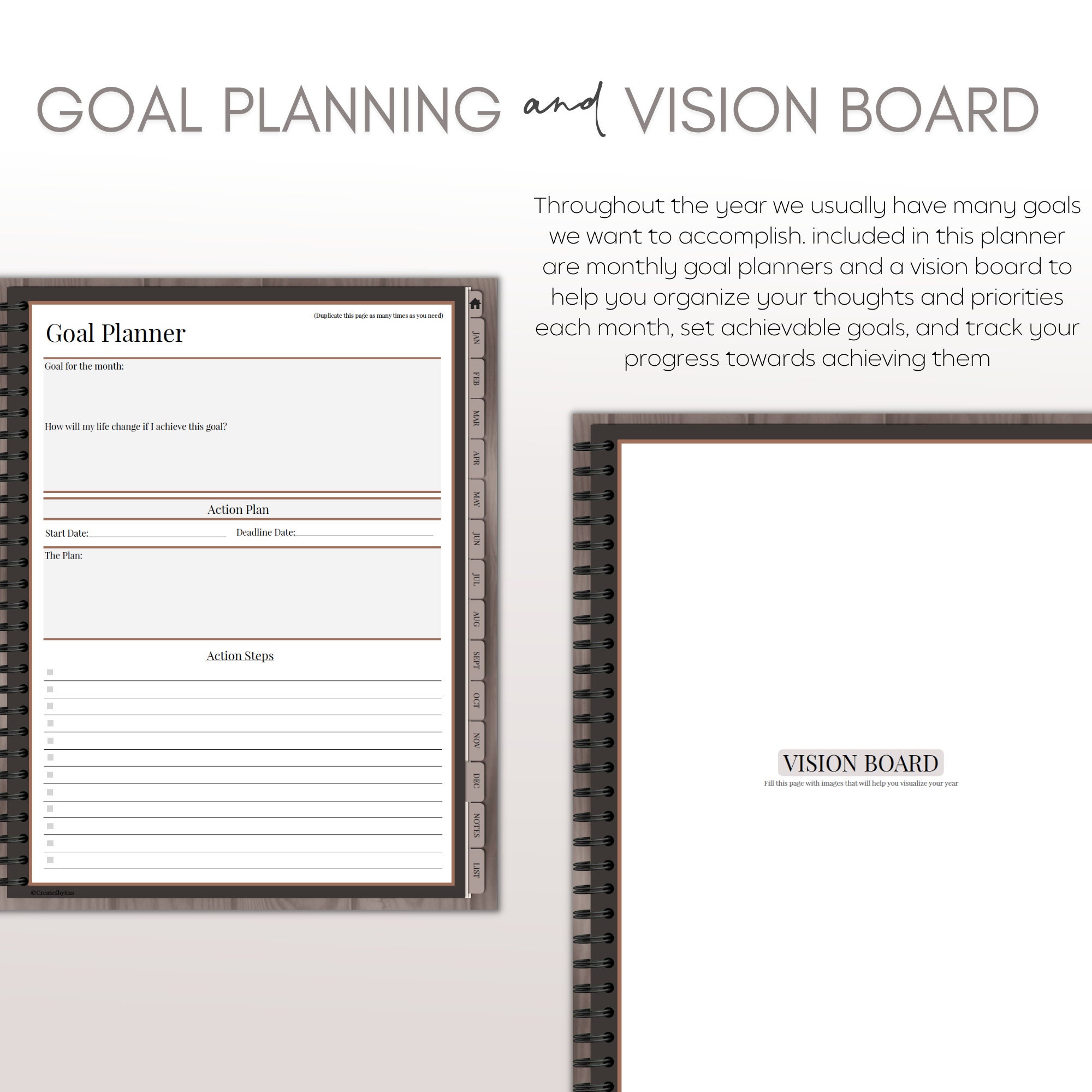 Goodnotes Undated Digital Planner for iPad and Tablet, Minimal Planner ...