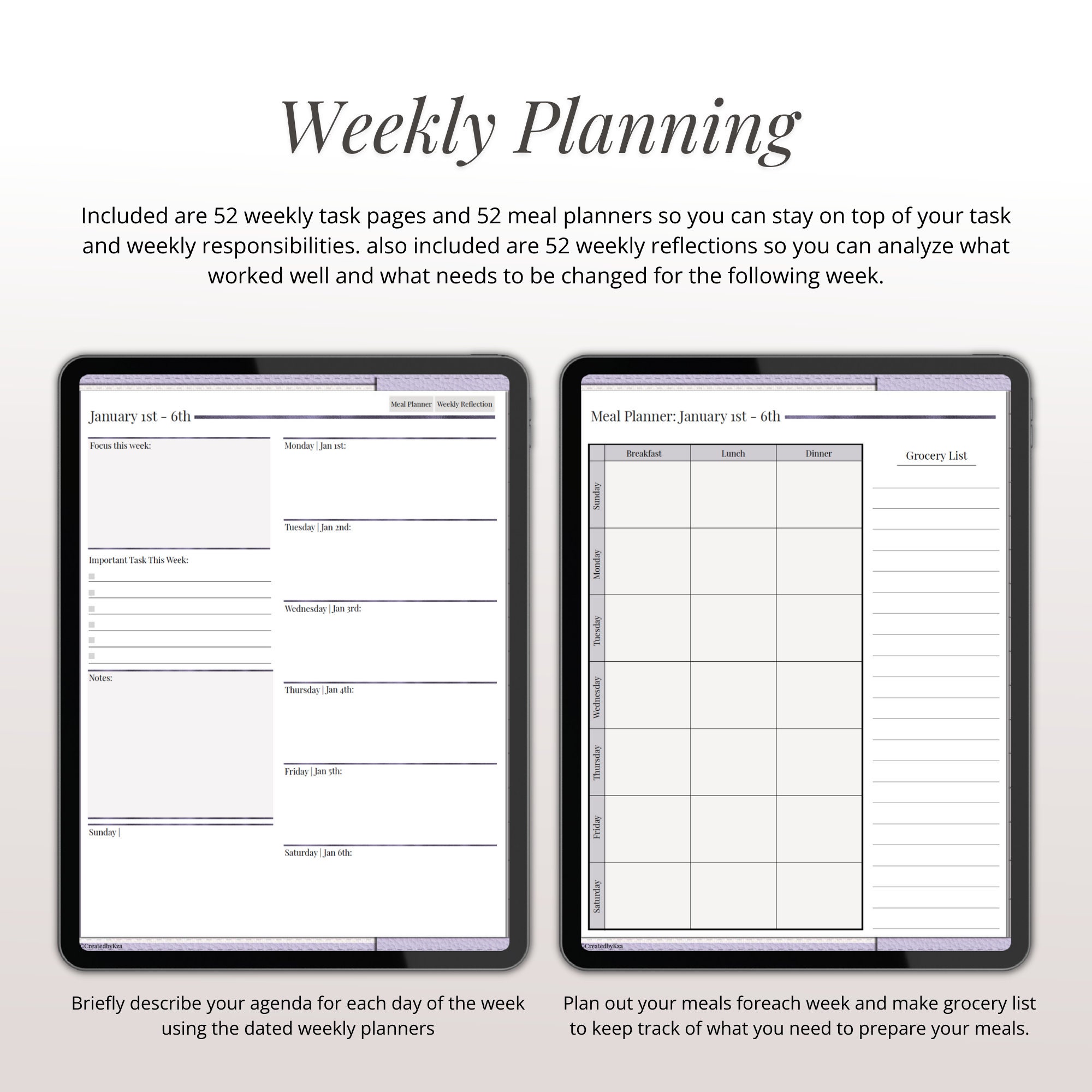 2024 Digital Planner for iPad and Tablet in Purple - Etsy