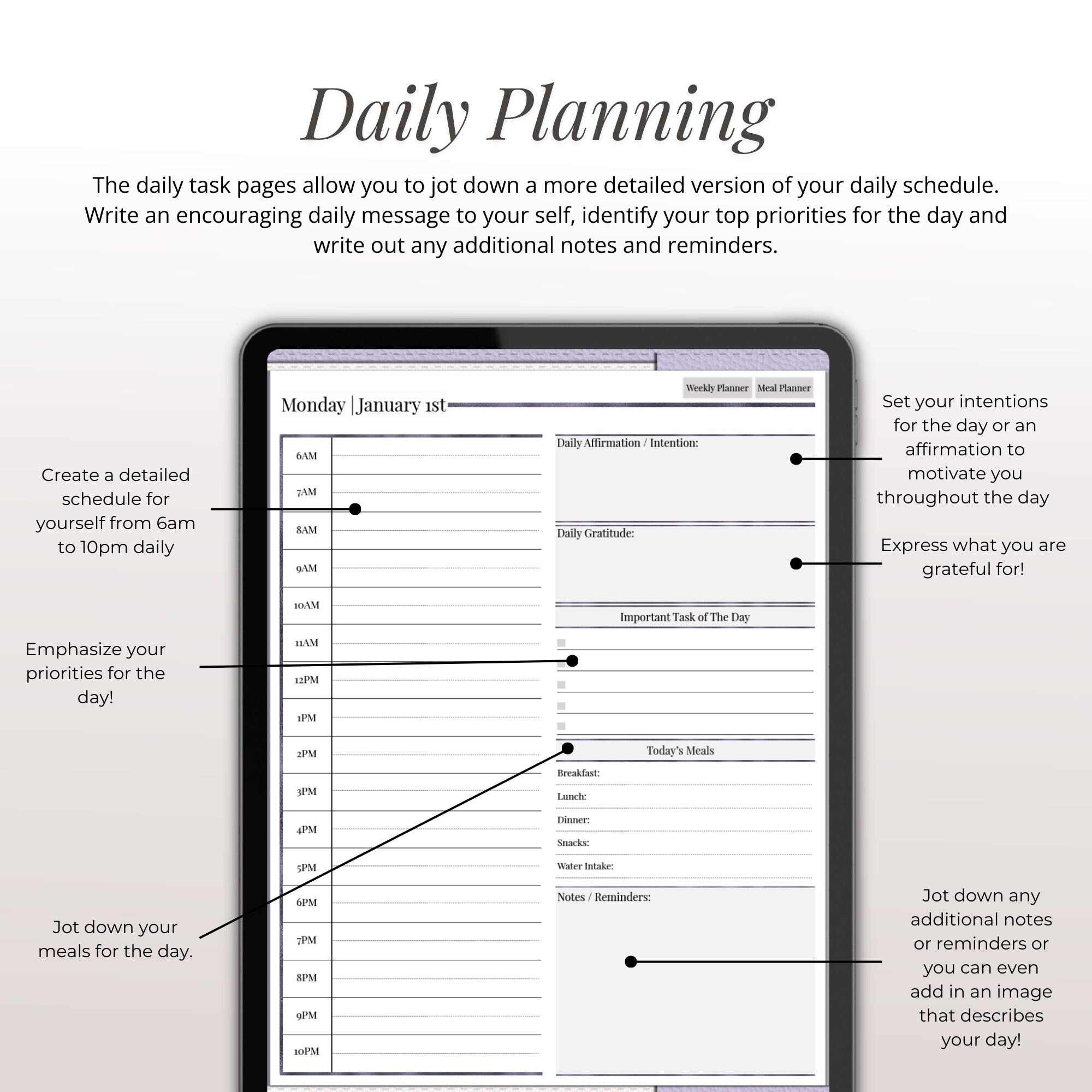 2024 Digital Planner for iPad and Tablet in Purple - Etsy