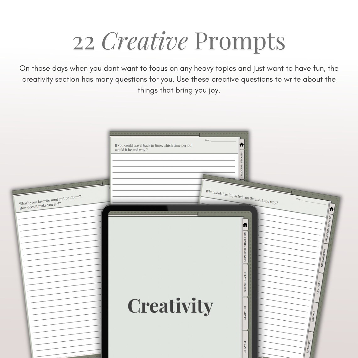 Digital Journal Prompts, Daily Journal, Goodnotes Notebook, Writing ...