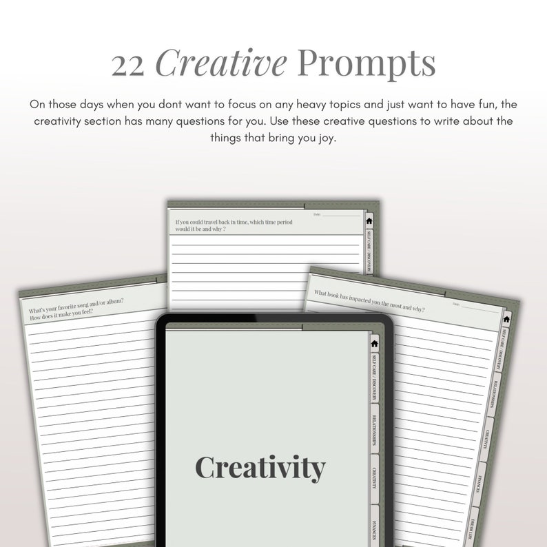 Digital Journal Prompts, Daily Journal, Goodnotes Notebook, Writing ...