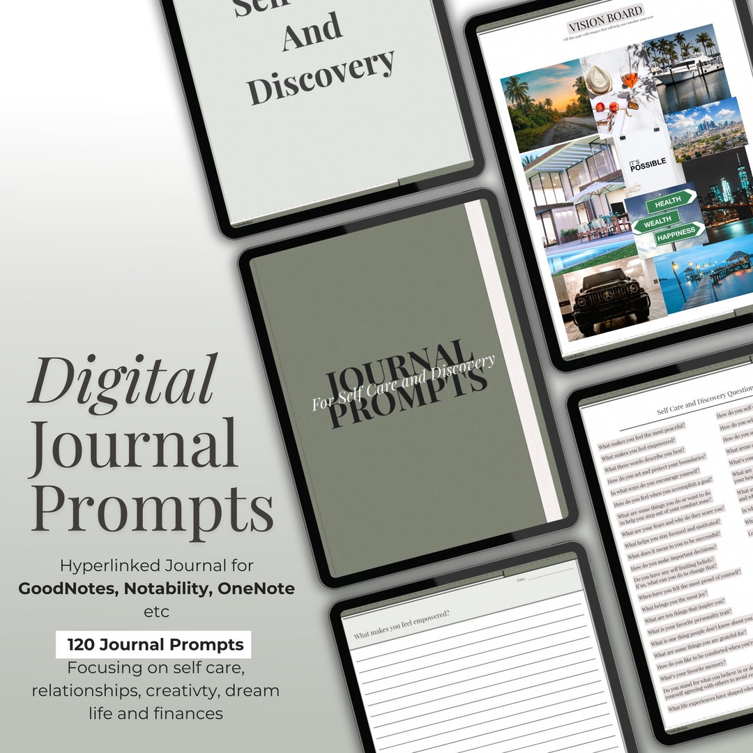 Digital Journal Prompts, Daily Journal, Goodnotes Notebook, Writing ...