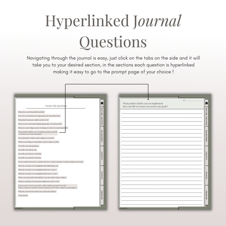Digital Journal Prompts, Daily Journal, Goodnotes Notebook, Writing ...